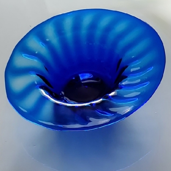 BLENKO | Art | Rare 25 Blenko Cobalt Blue Handcrafted Optic Art Glass ...